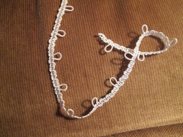 Elastic Button Loop 1 spacing white or ivory