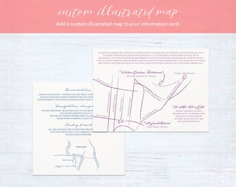 Wedding Map Custom Design / Printable DIY digital PDF / Event