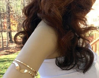 Gold arm cuff | Etsy