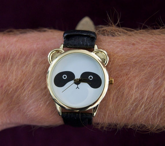 Unisex Panda Bear Kawaii Wrist Watch by MiamiMiniMall on Etsy