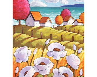 Cathy Horvath Paintings Prints Folk Art by SoloWorkStudio on Etsy