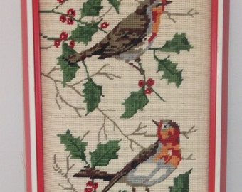 Needlepoint holly | Etsy