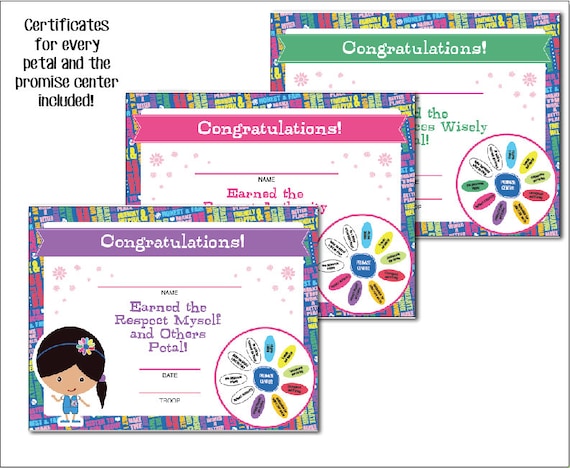 Girl Scout Daisy Petal Certificate