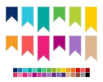 Pennant template | Etsy