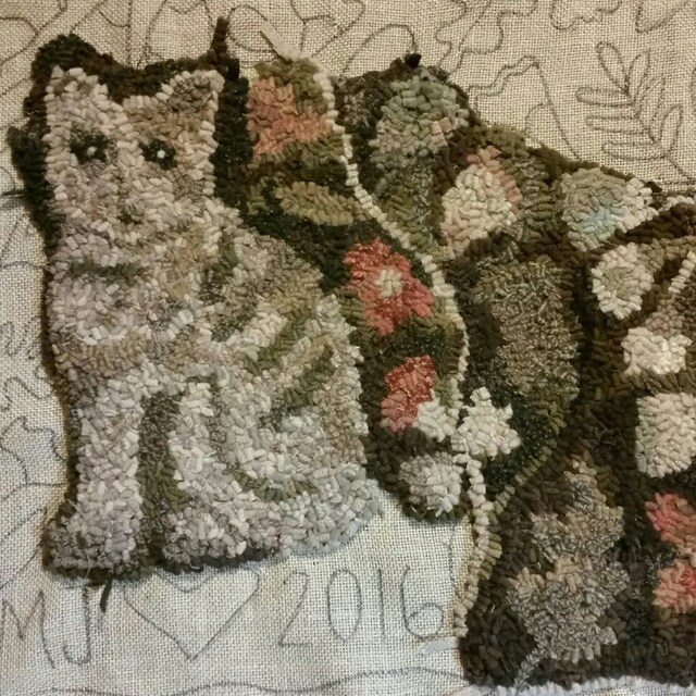 Wool Fabric and Rug Hooking Patterns by Mary by DesignsInWool