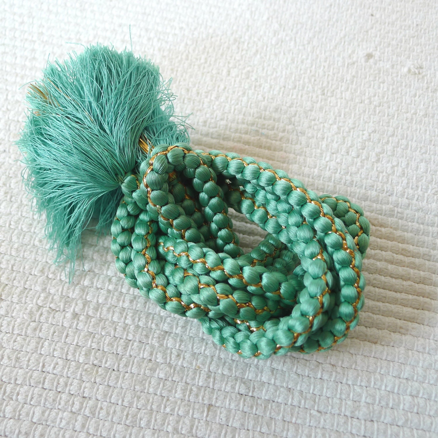 Vintage Japanese Obi-Jime Silk Kimono Cord, Silk kumihimo, Round ...