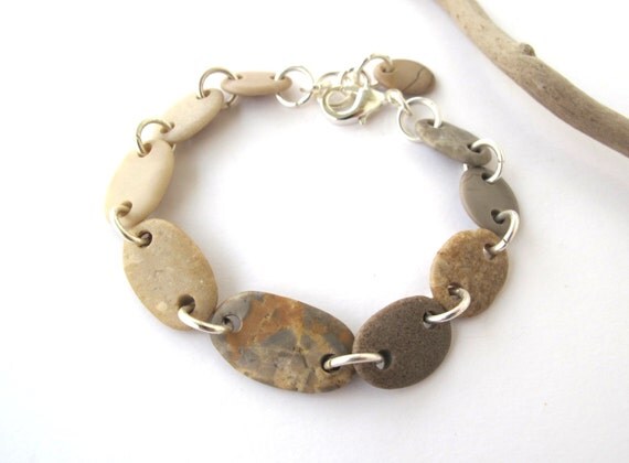 Beach Stone Bracelet Mediterranean Natural Stone Bracelet