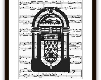 Jukebox print | Etsy