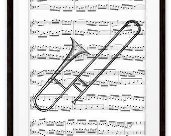 Unique trombone decal related items | Etsy