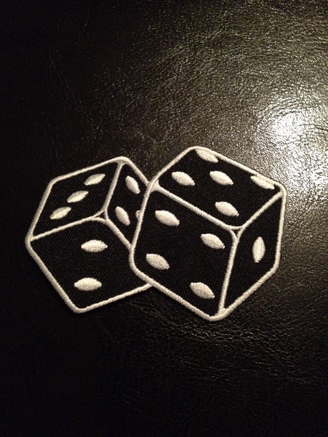 Pair of dice patch las vegas ace of spades rockabilly psychobilly rock ...