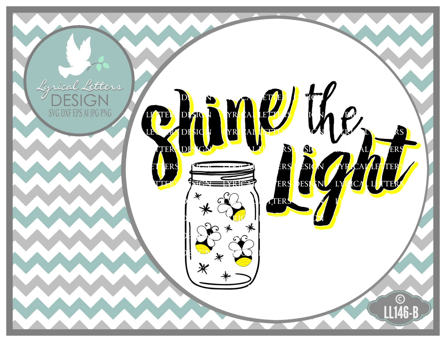 Shine the Light Firefly Lightening Bug Matthew 5 LL146 B SVG