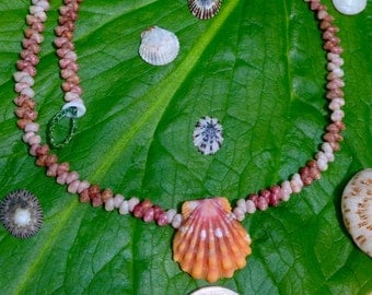 Cone Shell Necklace Pikake Weaved Kauai Made Eco Freindly
