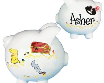 Pirate piggy bank | Etsy