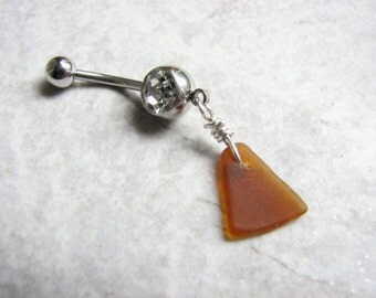 Frog Belly Ring Cute Belly Button Jewelry by BitsOffTheBeach