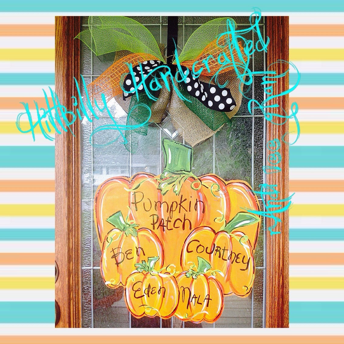 Door Hanger Pumpkin Patch Thanksgiving Fall Decor