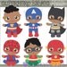 Superhero Clipart Personal and Limited Commercial by DorkyPrints