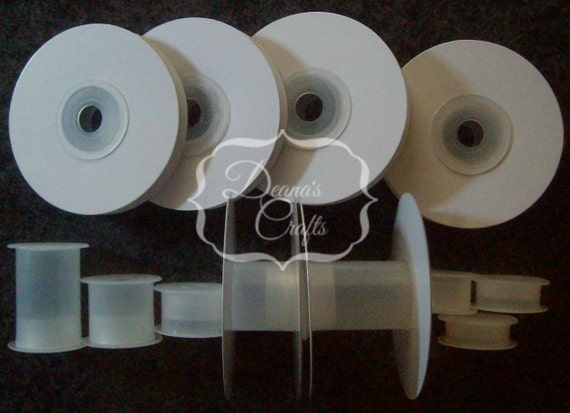25 7/8 Empty Ribbon Spools Plastic With or Without