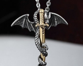 Angel pendant men | Etsy