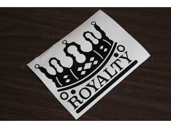 Royal Crown vinyl decal 4.5" x 5.25" elegant laptop window car sticker