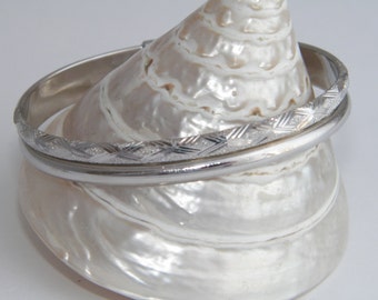 Sterling silver bangle bracelet | Etsy