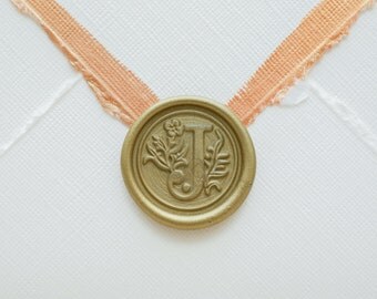 Initial wax stamp | Etsy