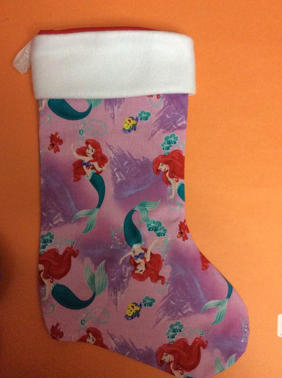 Items similar to Handmade Christmas Stocking - Ariel Disney's The ...