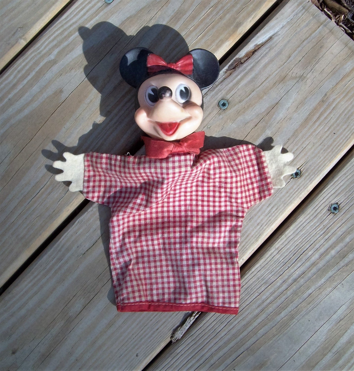 RESERVED for Jillian Vintage Minnie Mouse Hand Puppet Disney