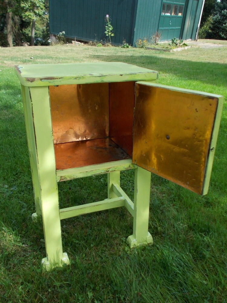 Smoke Stand/Bedside Table with Copper Inside Cupboad at Ancient of Daze ...