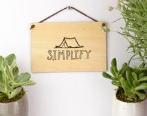 Unique simplify sign related items | Etsy