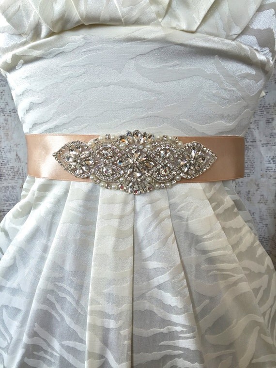 Bridal Sash Wedding Sash Rhinestone Wedding Sash Rhinestone