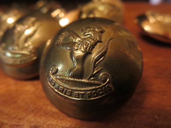 Vintage Military brass collectible buttons/Coat and by LesCurieux