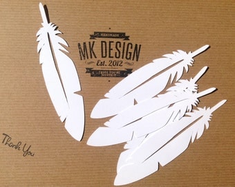 Feather die cut | Etsy