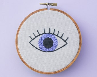 Unique eyes embroidery related items | Etsy