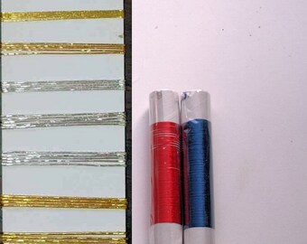 Colored Silver/Gold Metallic Thread 30 Glossy by KyotoEmbroidery