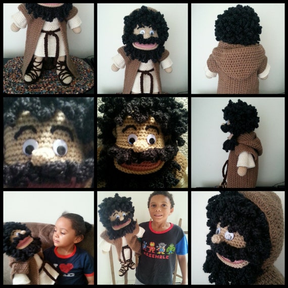 Crocheted JESUS HAND PUPPET pattern