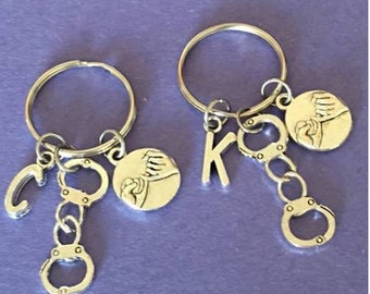 SALE Pineapple keychain Initial keychain by JewelryFindings168