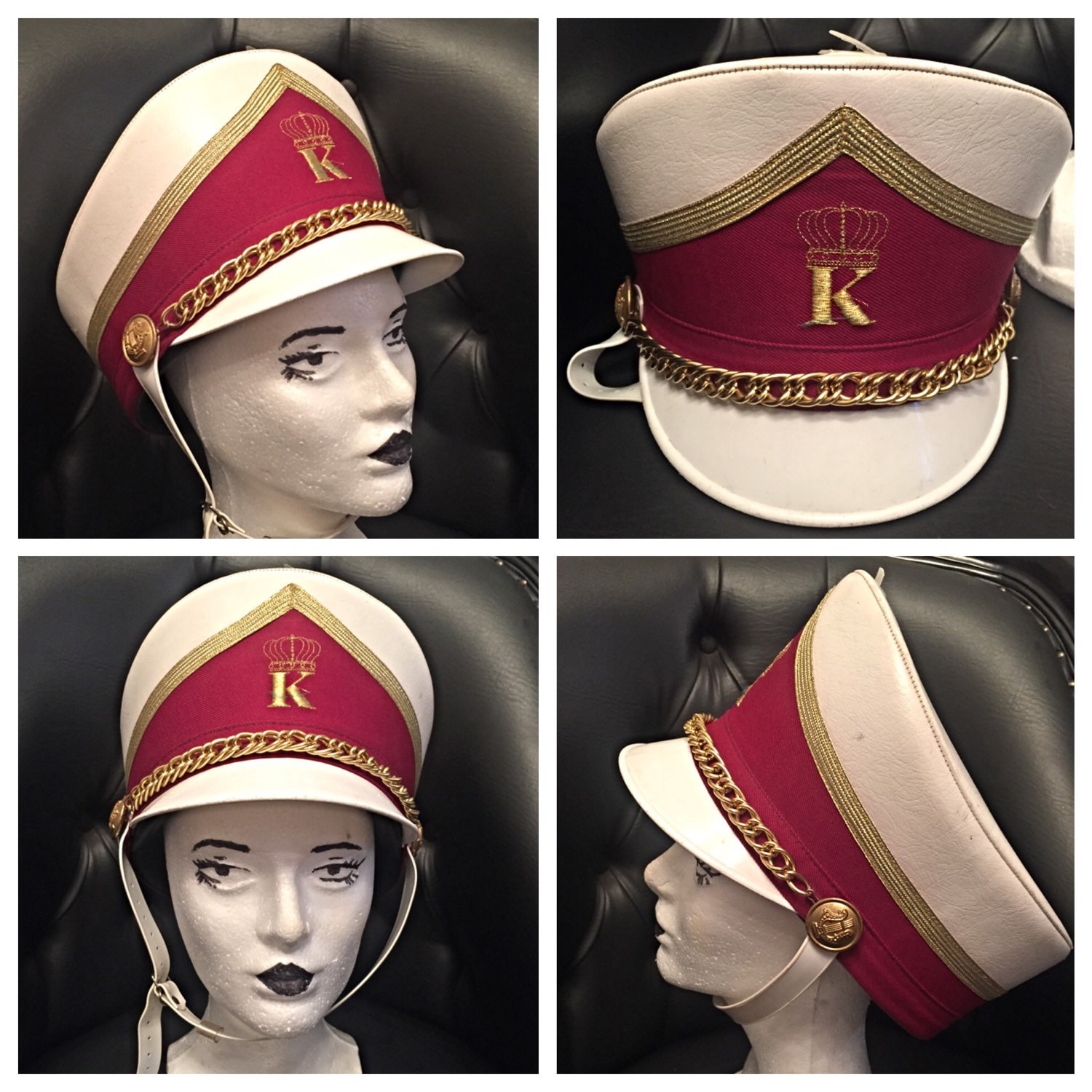 Authentic 70s marching band drummer sergeant pepper uniform school hat ...