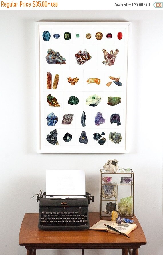 Gem, Mineral, and Crystal Grid Collage