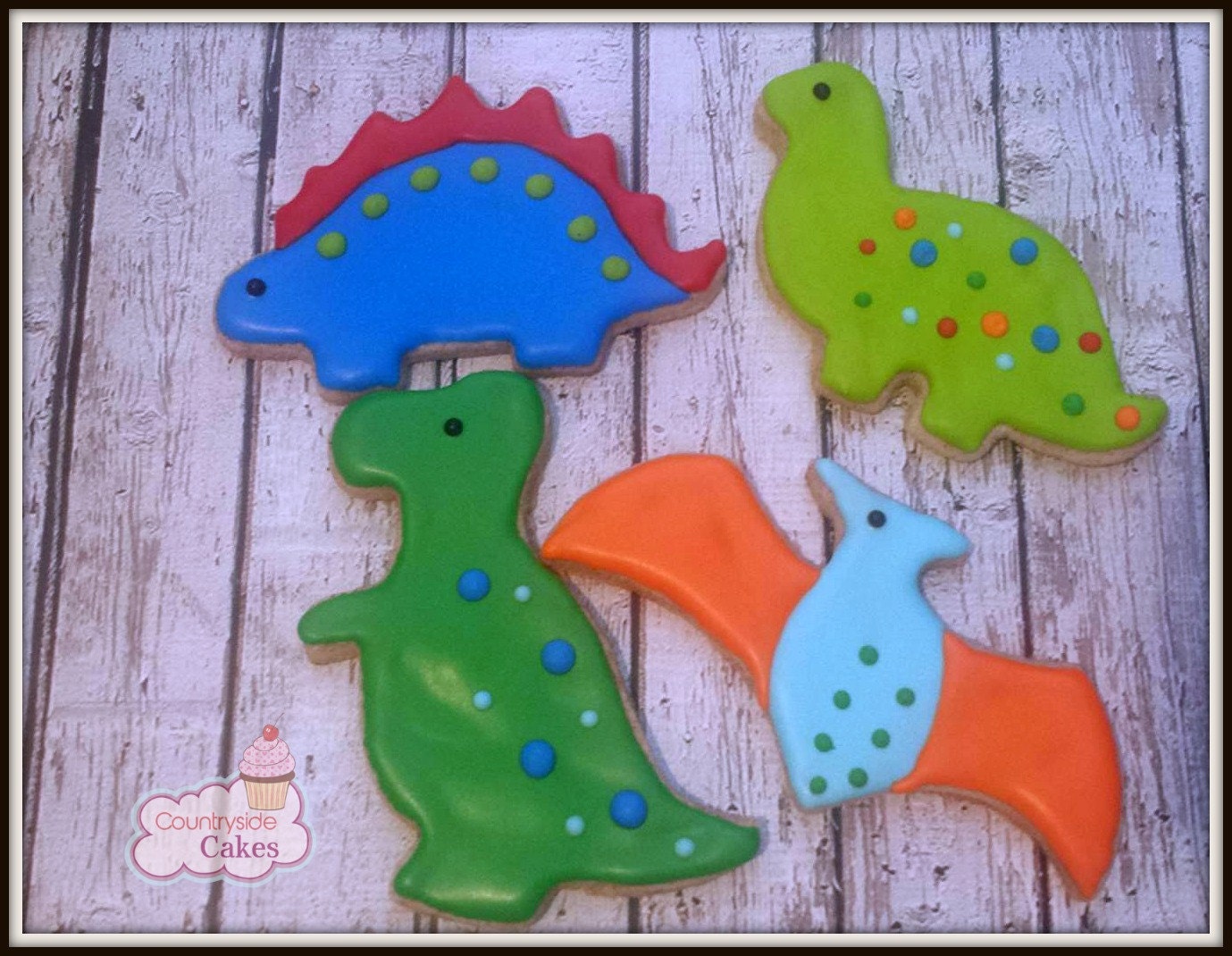 Dinosaur Decorated Sugar Cookies 1 dozen