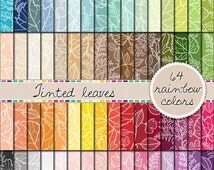 SALE 64 tinted leaf digital paper floral digital paper plane tree ...