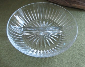 Crystal relish tray | Etsy