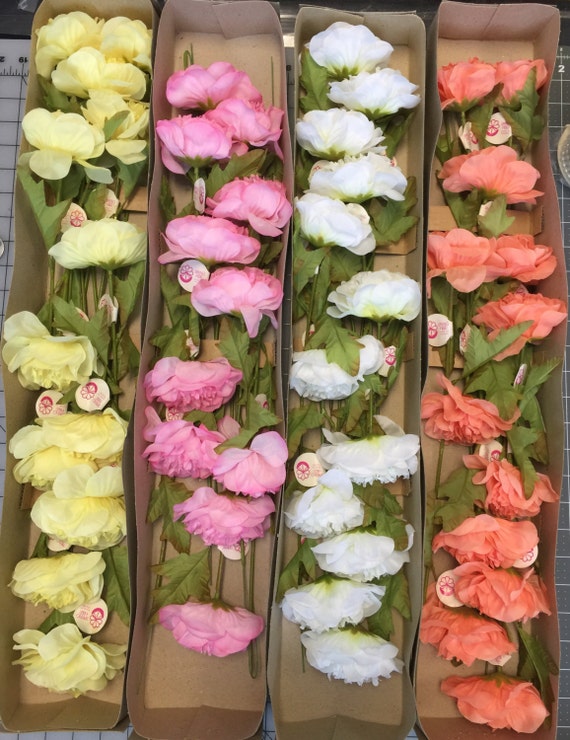 6 Single stems with flowers.Sprigs Artificial Flowers for