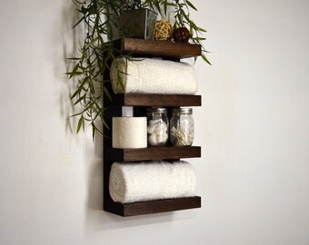 Unique towel rack shelf related items | Etsy