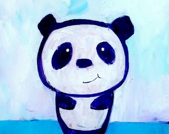 Panda painting | Etsy