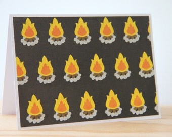 Campfire invitation | Etsy