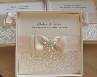 Satin invitation box | Etsy