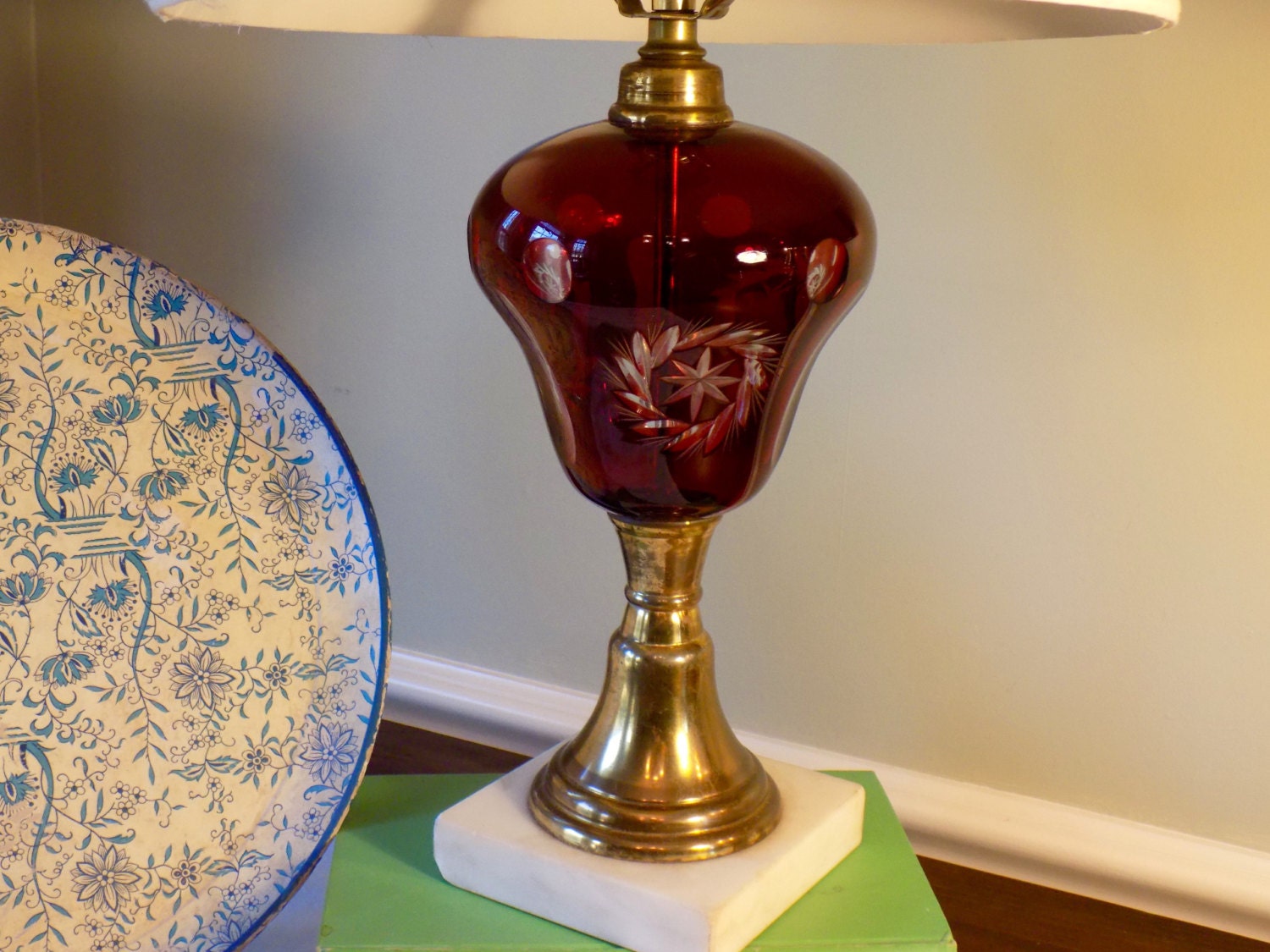 New Ruby Red Glass Lamps