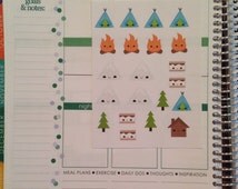 Unique camping stickers related items | Etsy