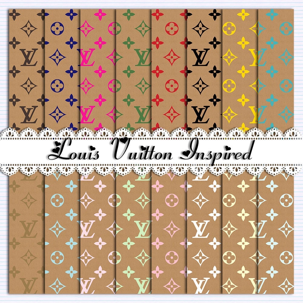 On Craft Paper Louis Vuitton Digital Paper Monogram by DigiColors