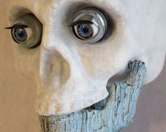 Vintage Skeleton / Carved Wooden Jointed Skeleton / Vintage